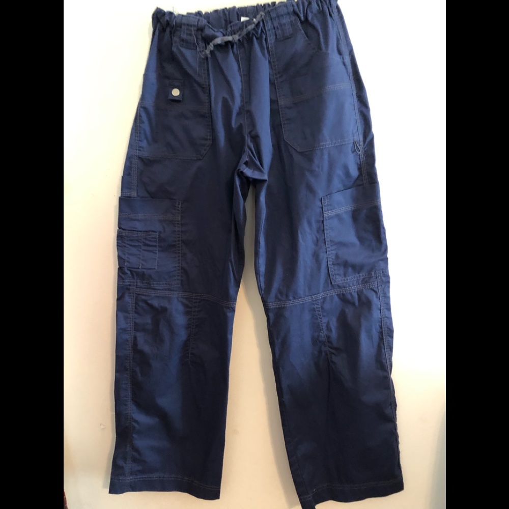 Blue Uniform Cargo Pants, Inseam 30 Inches - Gem
